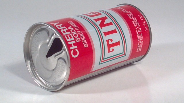 Vintage Ting Cherry Soda Pop Can 12oz Straight Steel Wisconsin Bottling ...