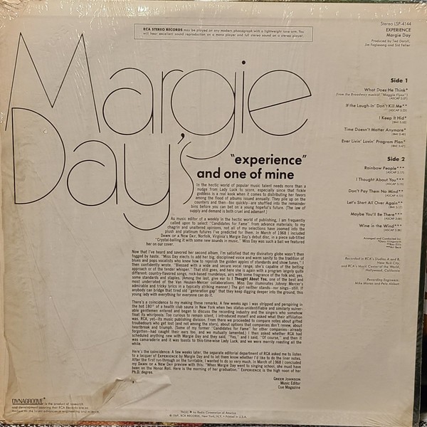 Margie Day, Experience, (LP, Album), NM or M-, 3729636346 | eBay