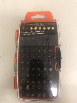Torelli 67 Piece Bit Set - Phillips, Slotted, Pozi Square, Star, Metric ...