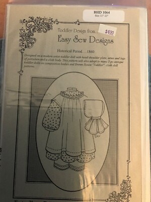 EASY SEW DESIGNS~DOLL CLOTHES PATTERN (Vintage)-Brown House Dolls 1064 ...