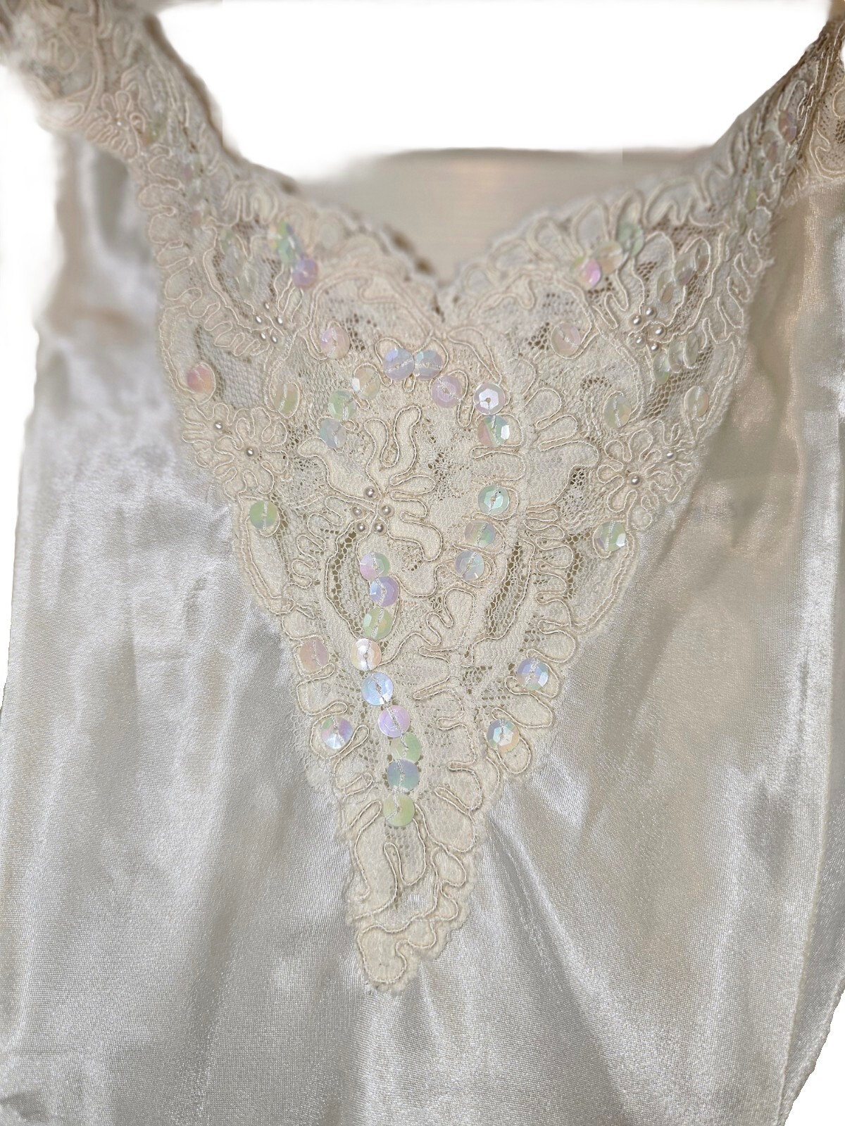 Vintage Victorias Secret Cream Colored Slip Pajama - Gem