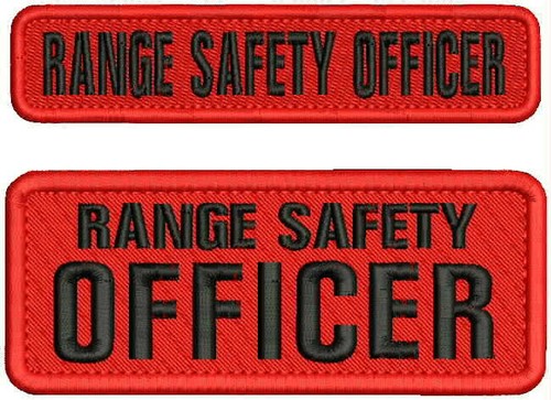 RANGE SAFETY OFFICER EMB PATCH 1X5 AND 2X5 HOOK ON BACK RED/BLK | eBay