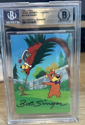 Bob Singer Signed 1994 Cardz Hanna-Barbera “Yogi Bear” #27 Beckett Slab ...