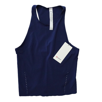 New Lululemon Size 6 Lightweight Stretch Run Tank Racerback NISE Navy ...