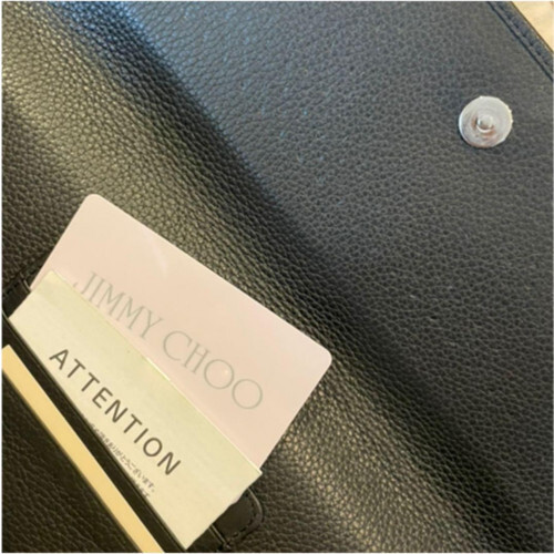 JIMMY CHOO Black Leather Clutch Bag with Silver Studded [EX] Limited ...