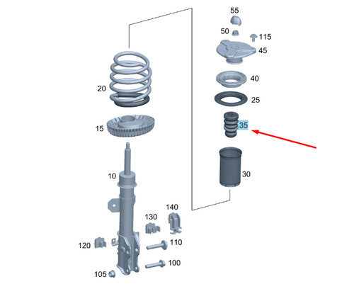 MB VITO W447 FRONT SHOCK ABSORBER RUBBER BUFFER A4473211106 ORIGINAL | eBay