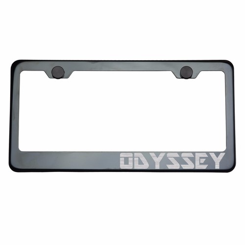 Titanium Gun Metal License Plate Frame ODYSSEY Laser Etched Metal Screw ...