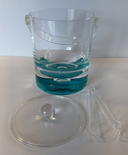 Cocktail Culture - Lucite Ice Bucket complete with Lid & Tongs Clear ...