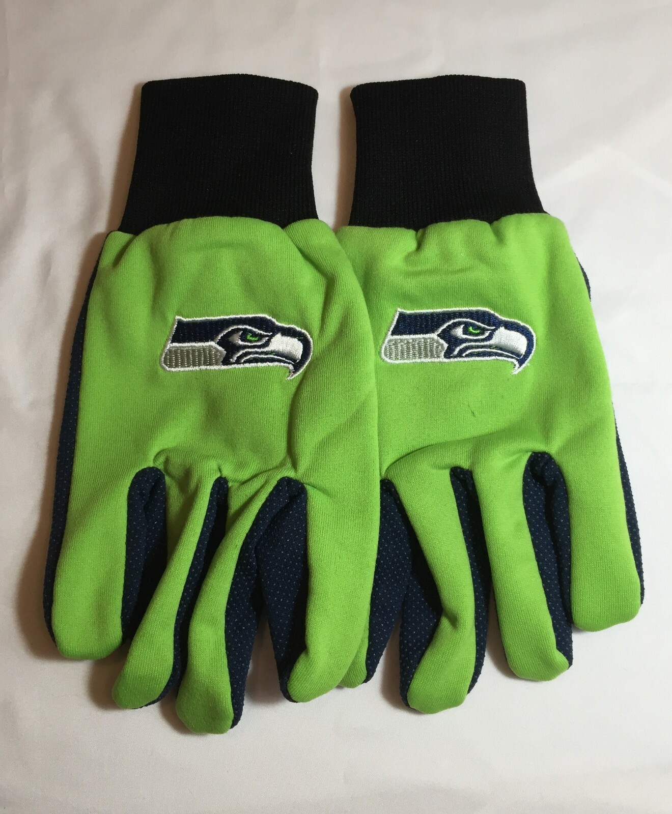 Seattle Seahawks Gloves Sports Logo Utility Work Garden NEW Colored ...