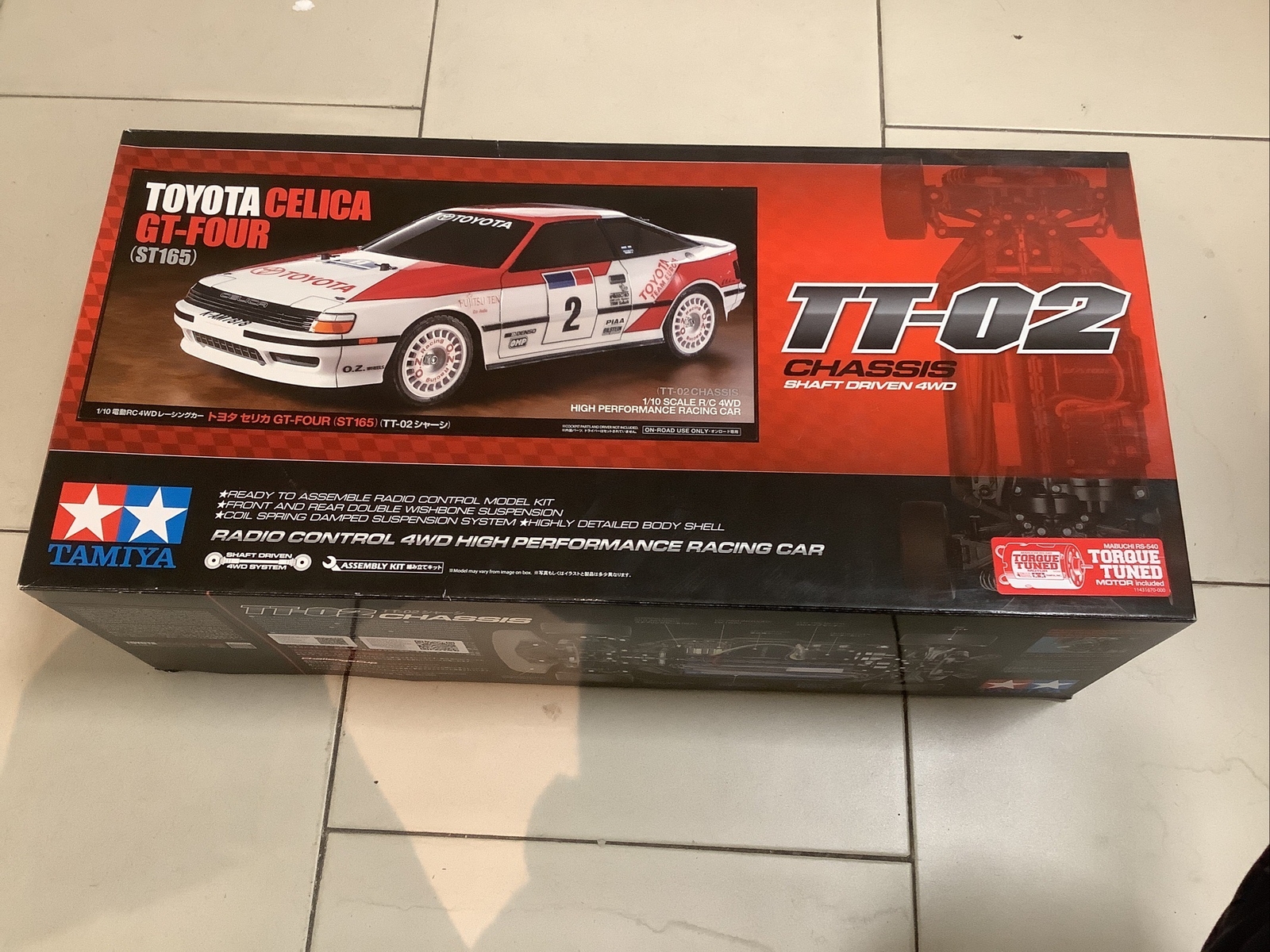Tamiya 58718 1:10 Rc Toyota Celica Gt-Four Tt-02 Chassis (St 165) New ...