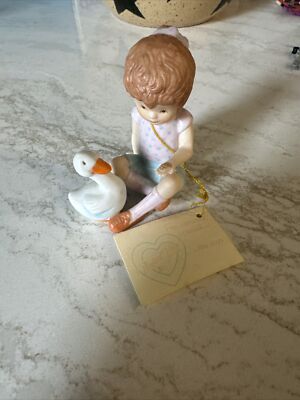 Vintage 1986 Perfect Pals Figurine Young Girl with Goose “Little Joys ...