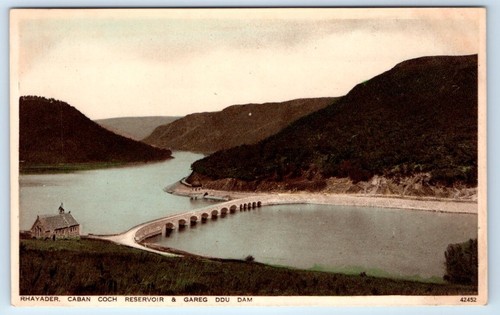 Rhayader Cabin Coch Resevoir & Gareg Ddu Dam WALES UK Postcard | eBay