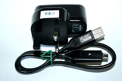 GENUINE SAMSUNG CAMERA CHARGER + USB CABLE PL20 PL22 PL100 PL121 PL150 ...