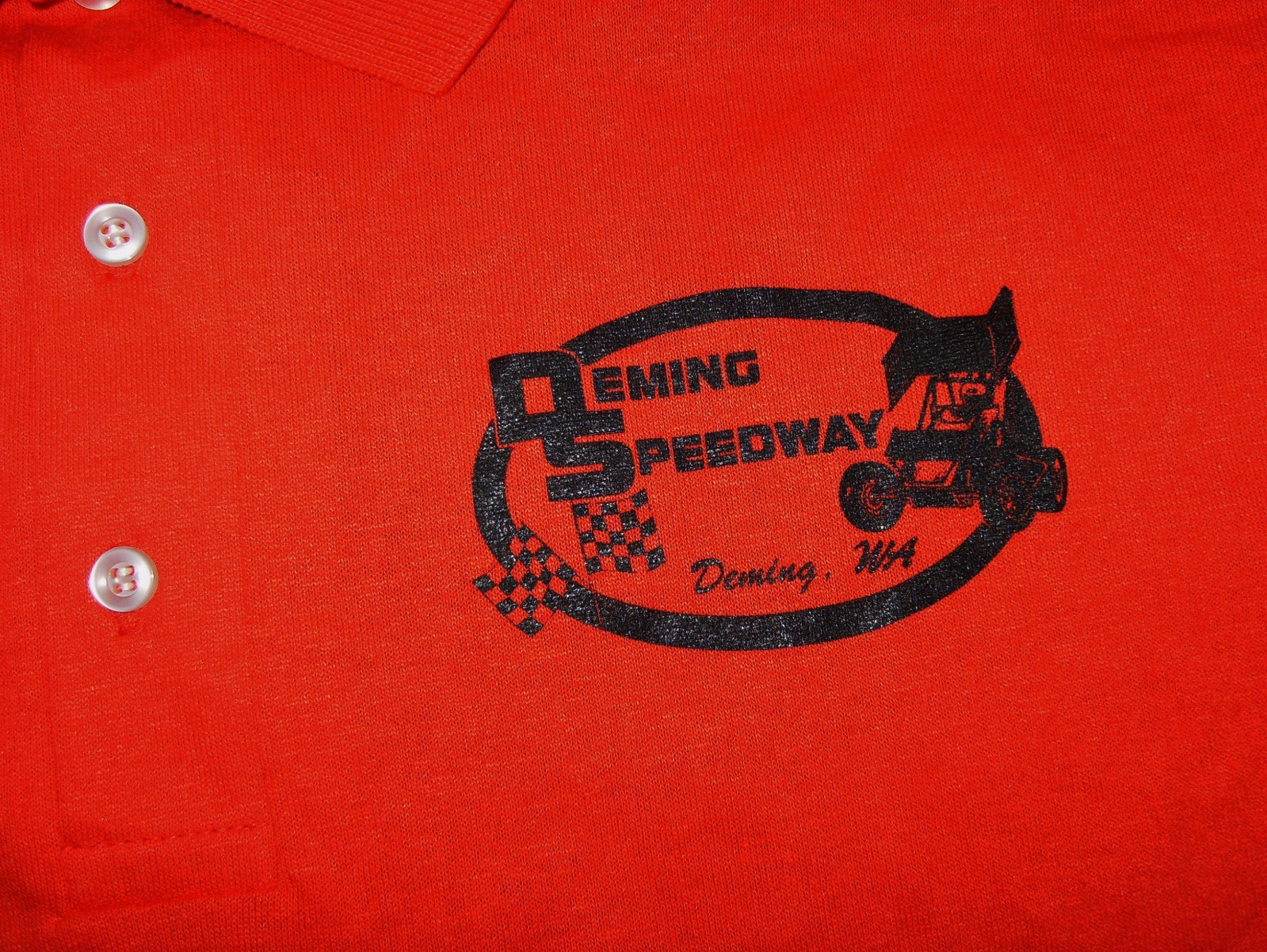 Men's Vintage DEMING WA Racing SPEEDWAY Staff? Shirt Sz XL Red 50/50 ...