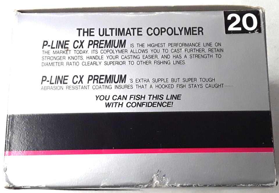 NEW P-Line Cx Premium Clear Fluorescent Fishing Line 1000 Yards 20 Lb ...
