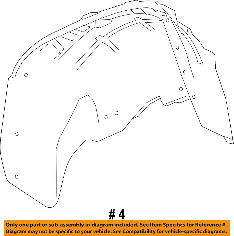 GM OEM 15-20 Suburban Quarter Panel Components-Wheelhouse Liner ...