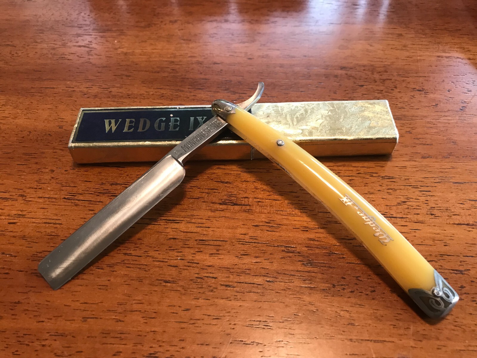 Ophir Gem Straight Razor Men Shaving Manganese Steel Blade w Box ...