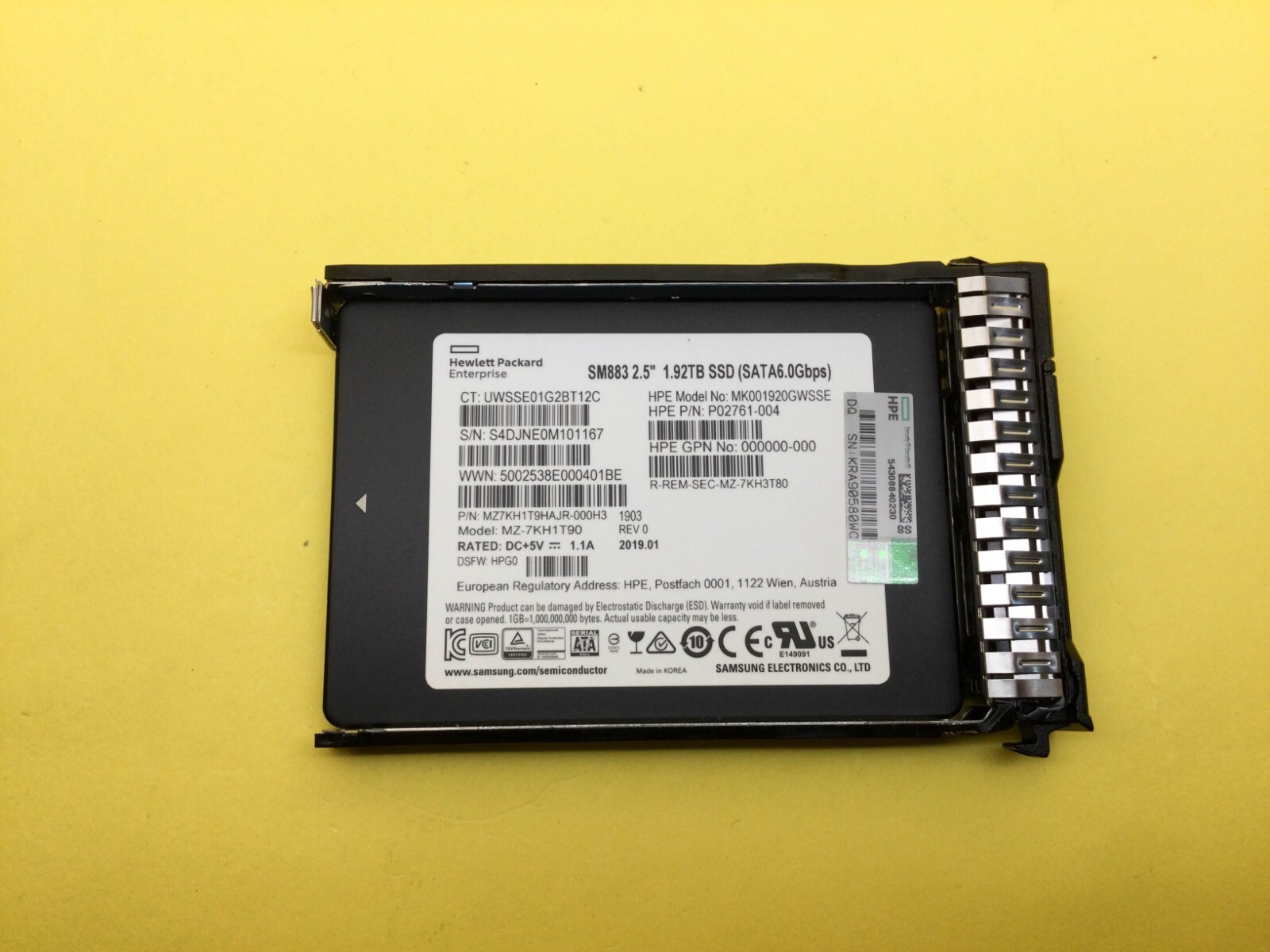 P09722-B21 HPE 1.92TB SATA 6G MIXED USE SFF SC SM883 SSD with Blank ...