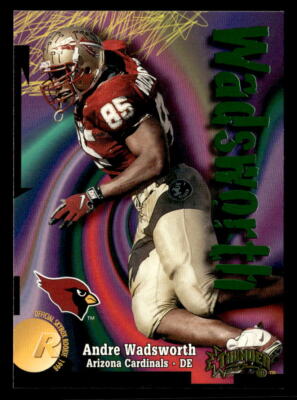 Andre Wadsworth 1998 SkyBox Thunder Rookie Card #249 Arizona Cardinals ...
