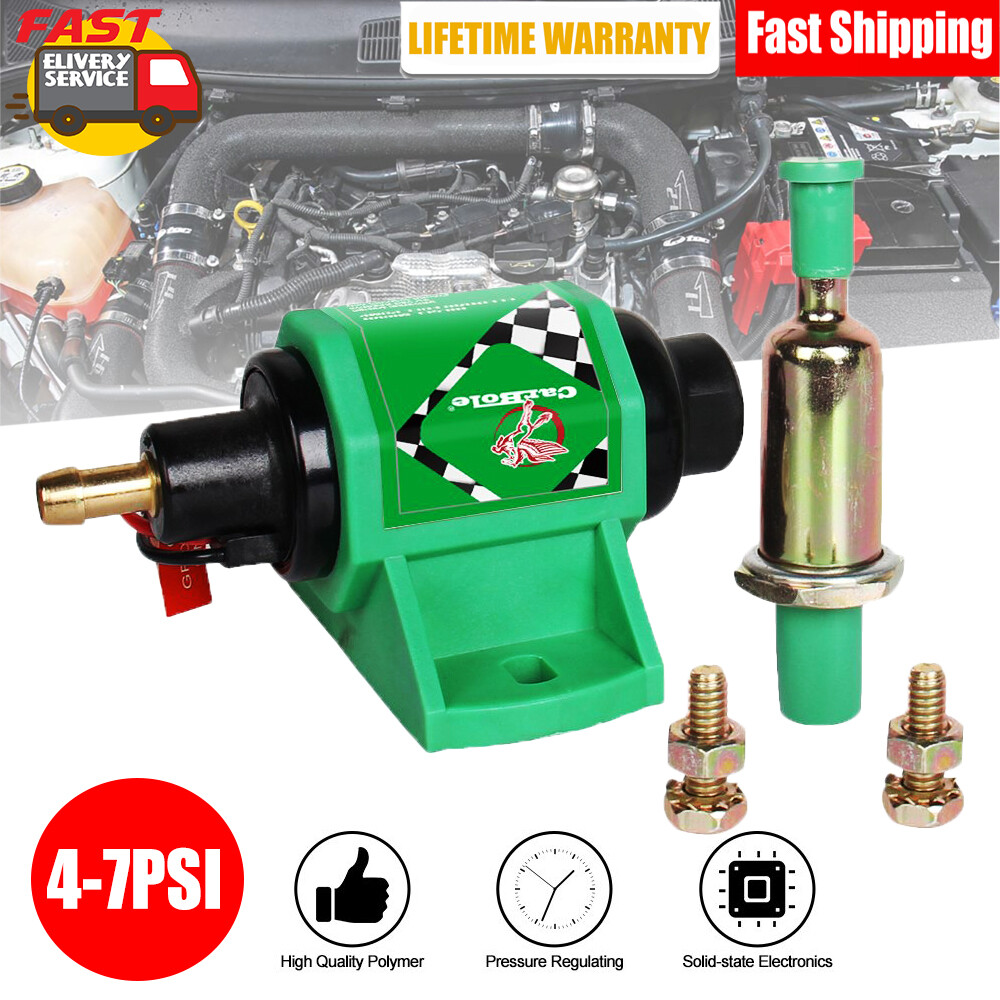 Universal Micro Fuel Pump Electric Gas Diesel Inline Low Pressure 4 ...