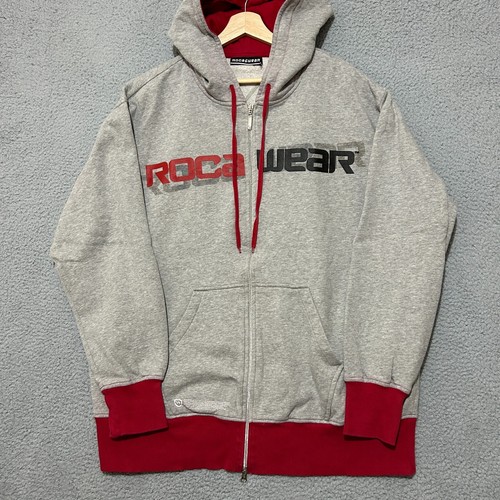 Vintage Y2K Rocawear Hoodie Men's 2XL Loose Gray Full Zip Hip Hop | eBay