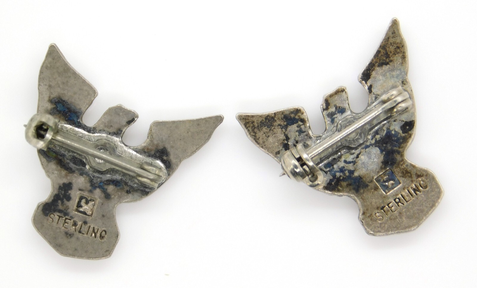 Pair 2 Vintage Stange Co 925 Sterling Silver BSA Boy Scouts America ...