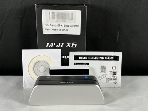 Deftun MSR-X6 BT Silver Black Magnetic Stripe Card Reader Writer ...