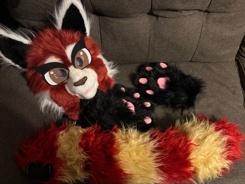 Lavafox Red Panda Fursuit Partial With Paws (worn Twice) HQ | eBay