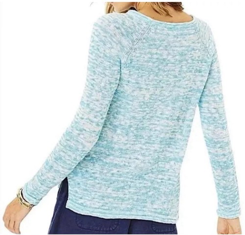Lilly Pulitzer Danette Sweater Sailabration Celestial Blue Embroidery ...