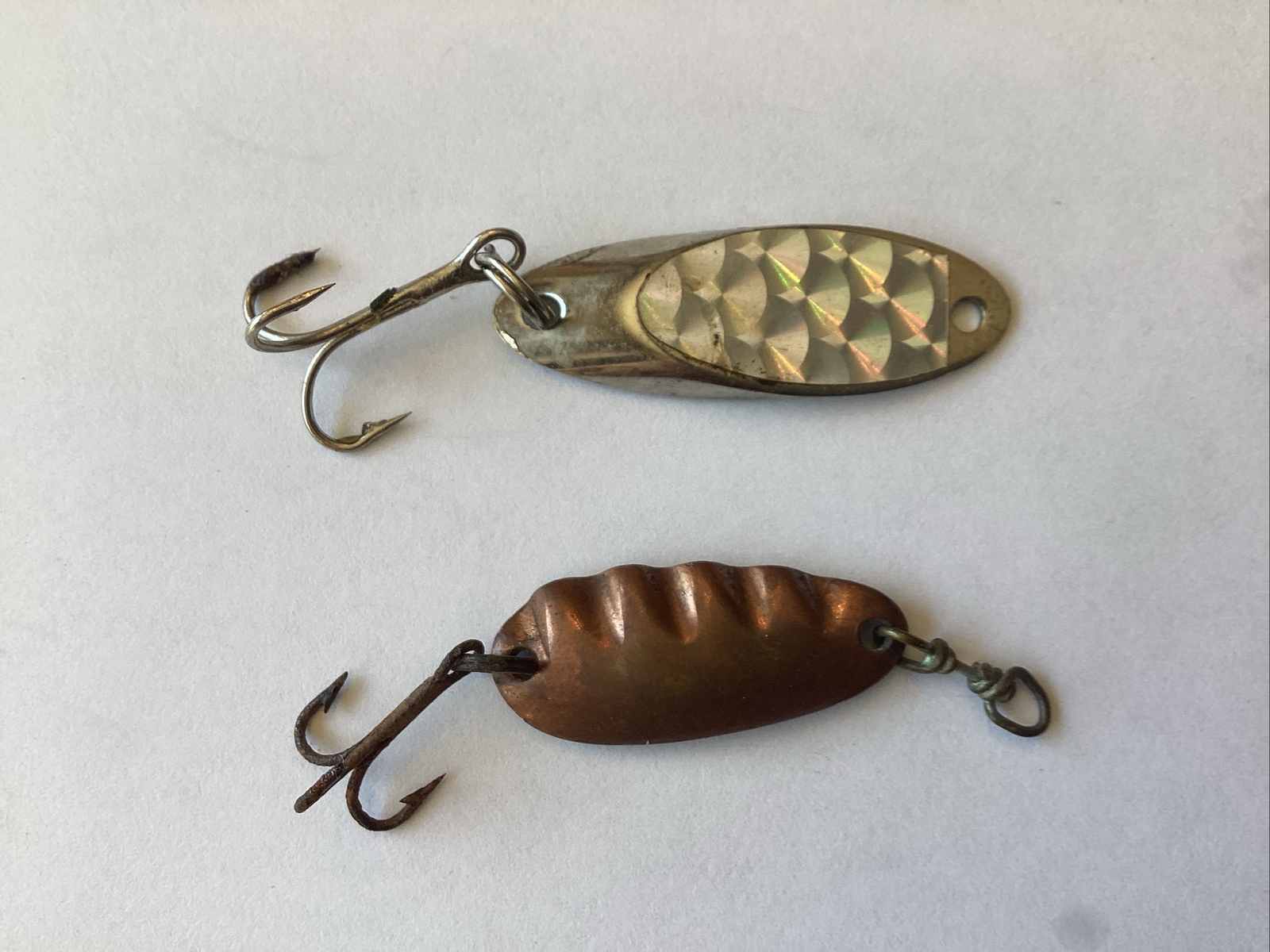 Vintage Lot Of 2 Mini Spoon Fishing Lures Unbranded 1.25” Bronze 1.50 ...