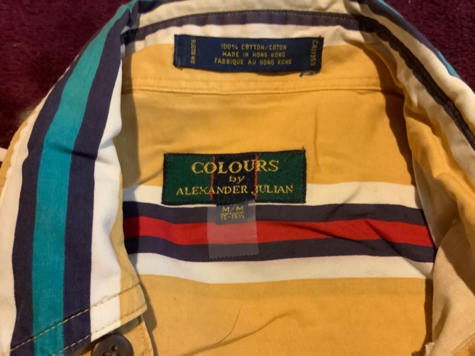 Vintage Alexander Julian Colours Shirt men's medium | eBay