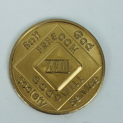 Narcotics Anonymous 18 XVIII Years Medallion English NA Token | eBay