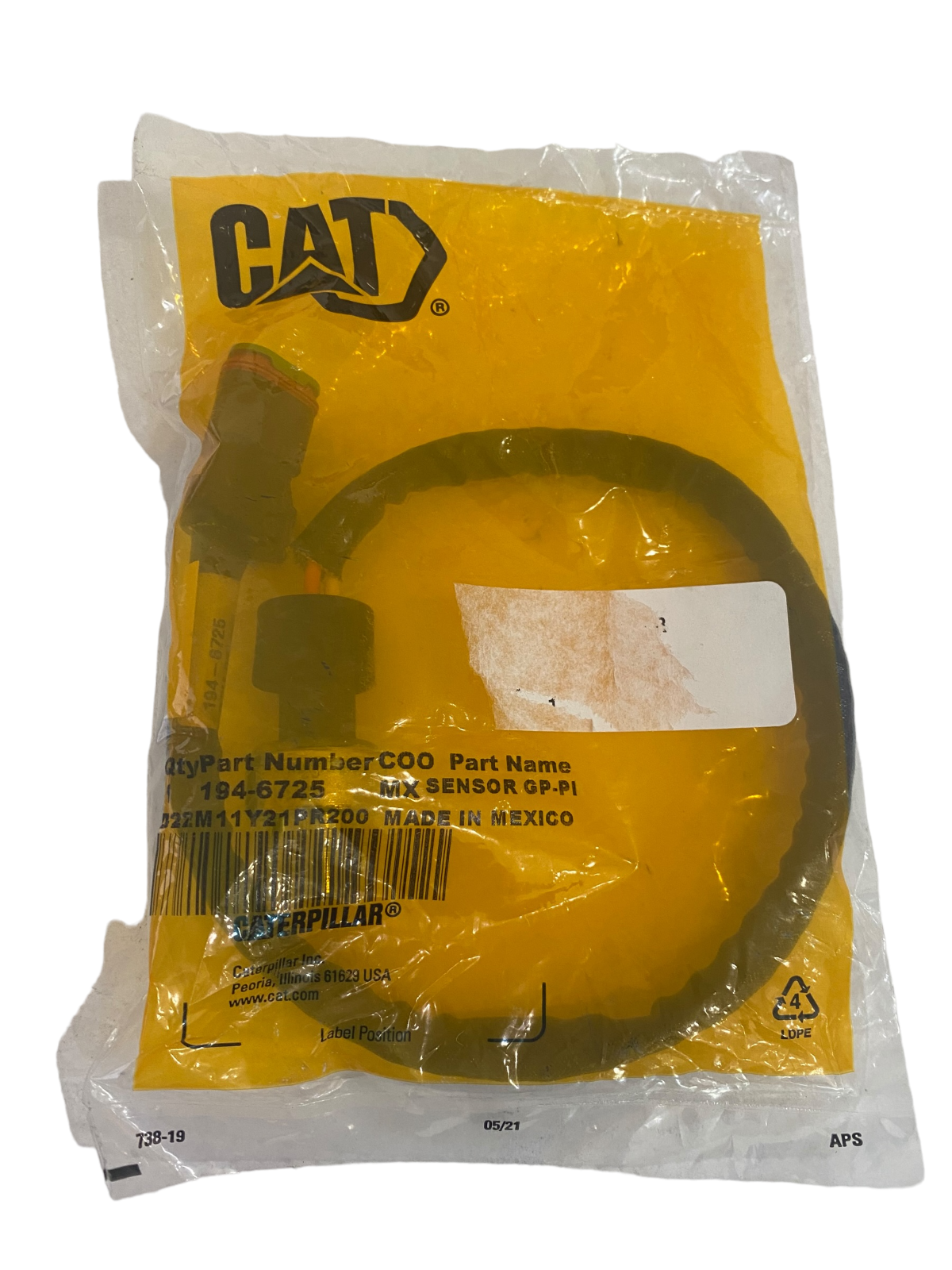 CATERPILLAR 194-6725 SENSOR. GENUINE CATERPILLAR PART Free Shipping | eBay