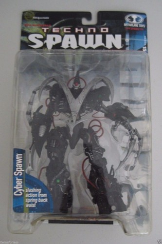 Techno Spawn Mcfarlane Toys New Slashing Action from spring back waist ...