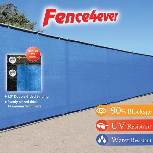 Blue 8'x50' Fence Privacy Screen Windscreen Shade Cover Mesh Fabric ...