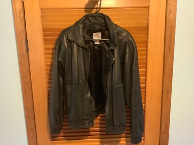 MidWestern Sport Togs Leather Jacket Black Deerskin Coat Biker Racer ...