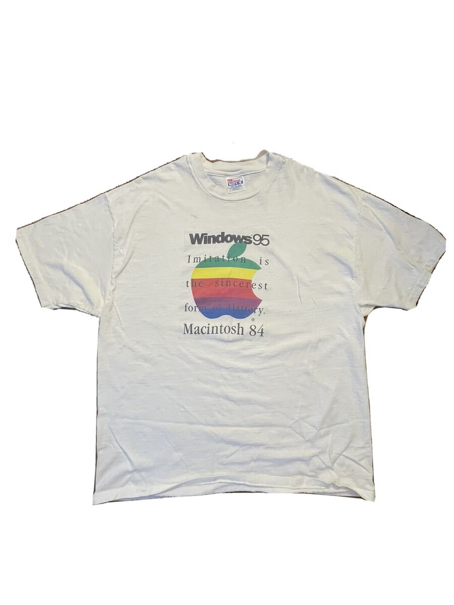 VTG 90s Apple Macintosh Mac 84 Windows 95 SS T-Shirt Xxl VTG 90s Apple Macintosh Mac 84 Windows 95 SS T-Shirt Xxl