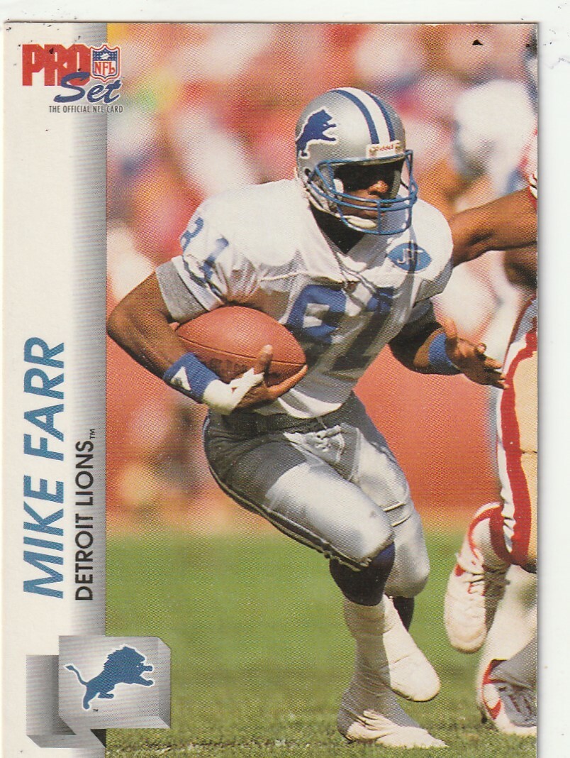 FREE SHIPPING-MINT-1992 Pro Set Mike Farr #492 LIONS | eBay