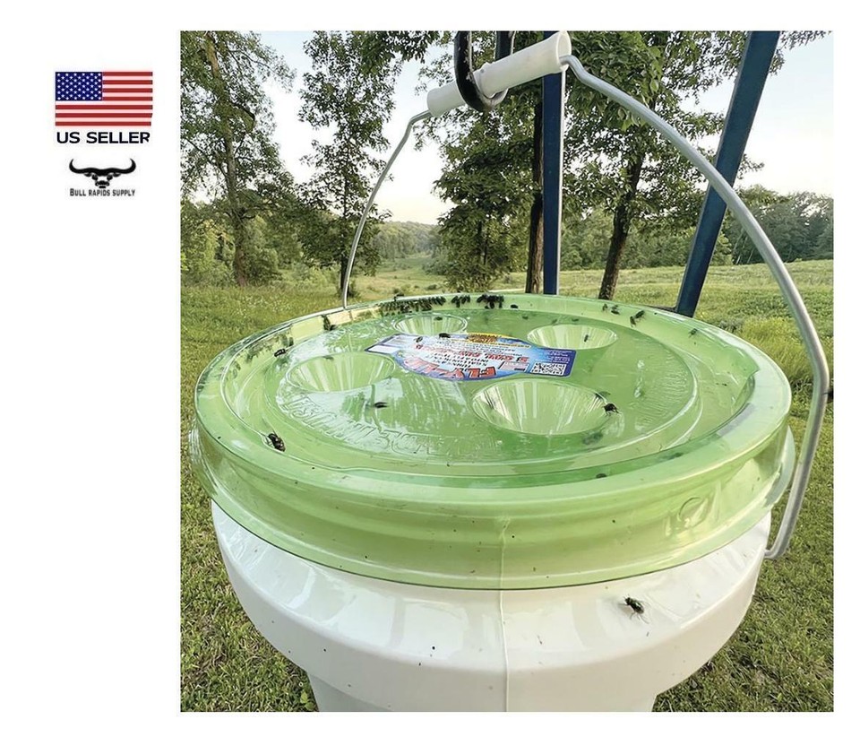Fly Lid Turns Any 5-Gallon Bucket into a Fly Trap Fly-Condo MADE IN USA ...