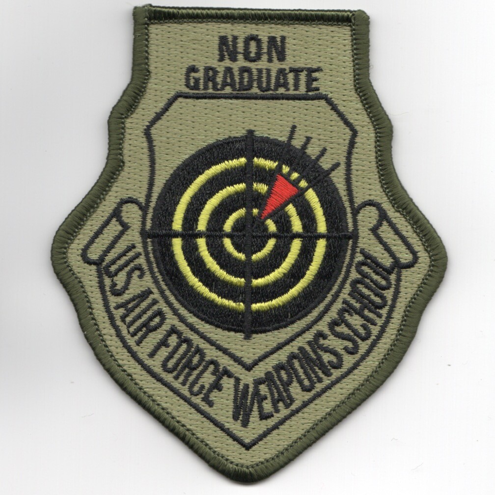 4" USAF AIR FORCE WIC WEAPONS SCHOOL NON GRADUATE OCP EMBROIDERED ...