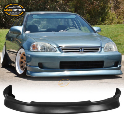 Fits 99-00 Honda Civic EK CS Style Front Bumper Lip Spoiler Unpainted ...