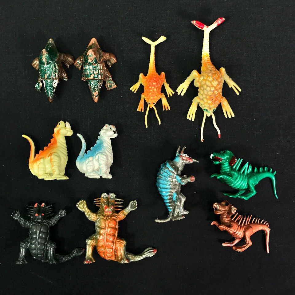 VINTAGE D&D CHINASAUR PATCHISAUR FIGURE LOT rust armadillo lizard ...