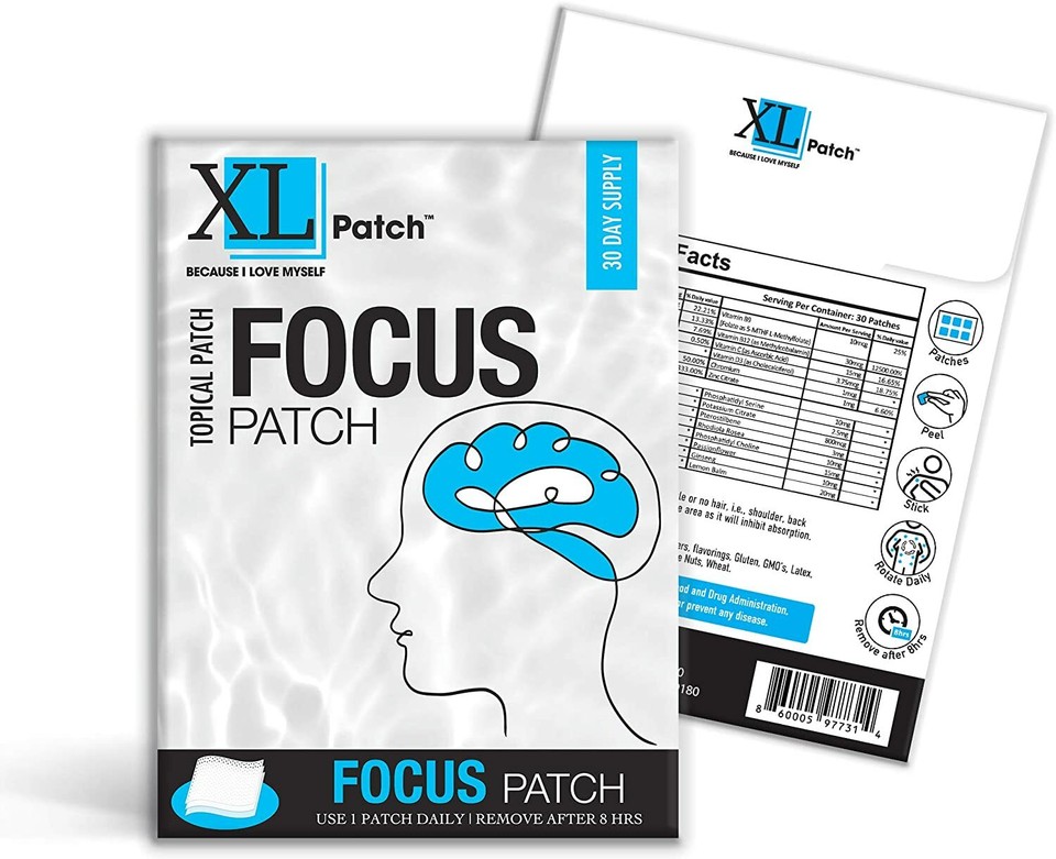 Focus Patch Topical Patch -XLPatch - Improves Memory and Enhances Focus ...