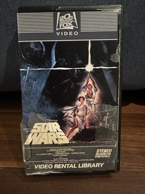 STAR WARS Video Rental Library VHS 1st Edition Tape Matching Serial ...