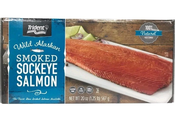 Trident Seafoods Wild Natural Wood Smoked Sockeye Salmon 20oz fillet BB ...