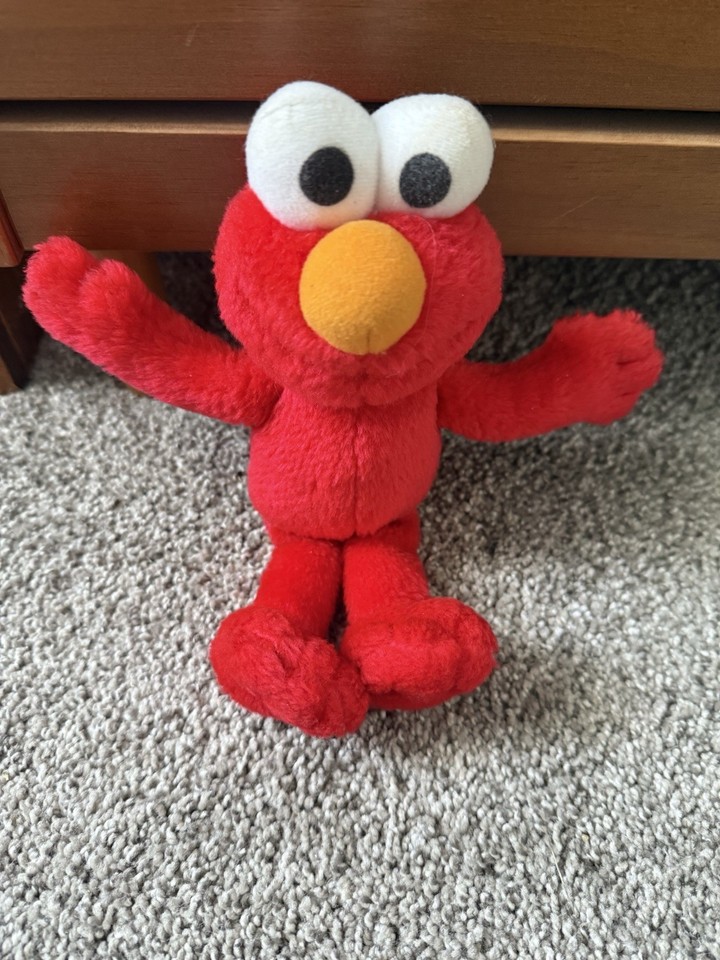 Sesame Street Miniature Plush Elmo Monster Finger Puppet Stuffed Animal ...