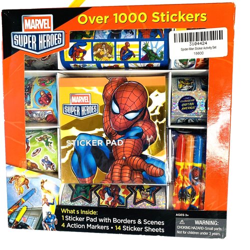 MARVEL Superheroes Spiderman Sticker Activity w/ 1,000 Stickers. New in ...