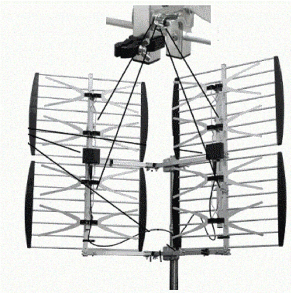 8 BAY HEAVY DUTY MULTI-DIRECTIONAL VHF UHF OUTDOOR HD TV ANTENNA OTA ...