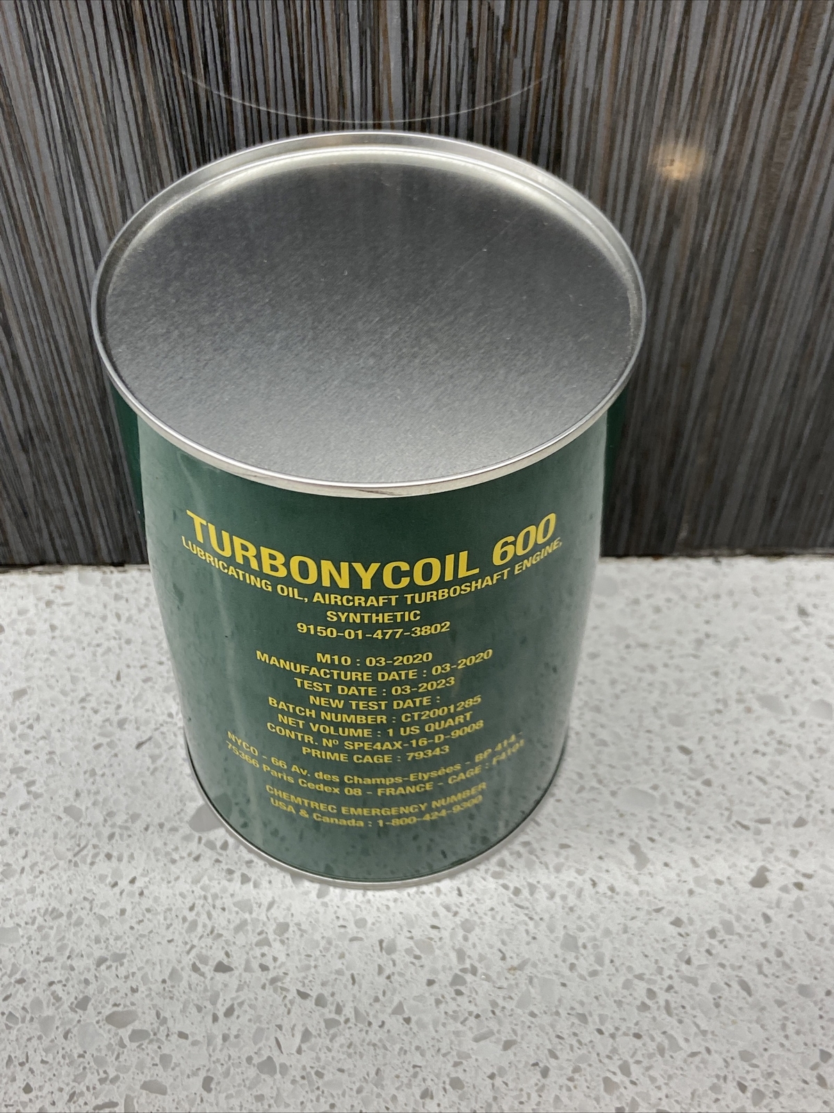 Turbonycoil 600 Lubircating Oil for Aircraft Turboshaft Engine ...