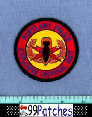 PORTLAND BOMB EXPLOSIVE DISPOSAL OREGON Police Patch WINGED MILITARY ...
